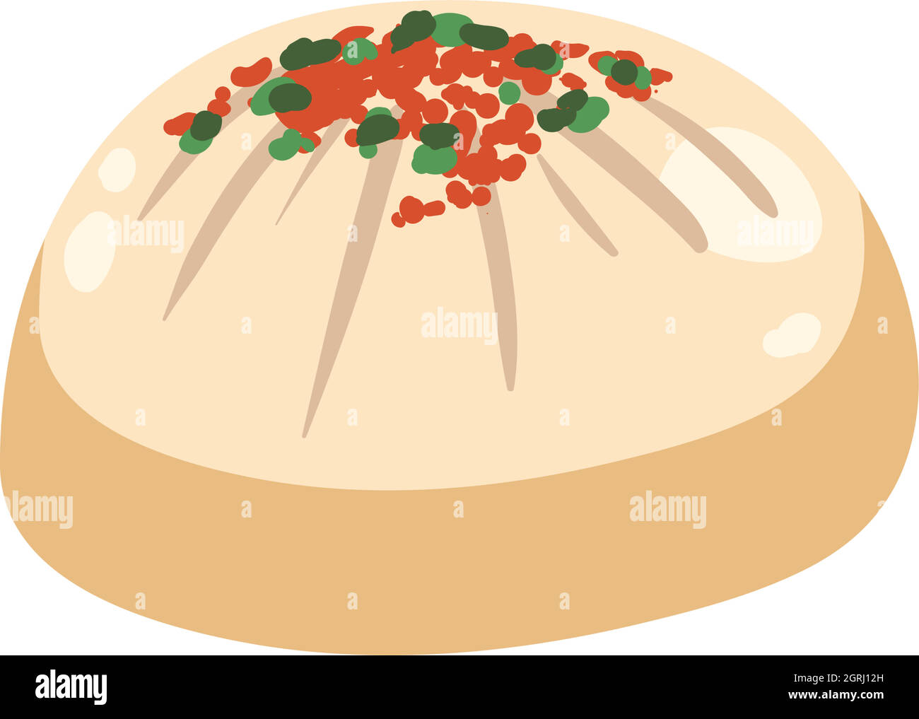 Taiwanese dumpling food on white background Stock Vector Image & Art ...