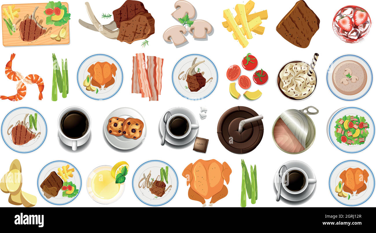 Set of isolated food Stock Vector Image & Art - Alamy