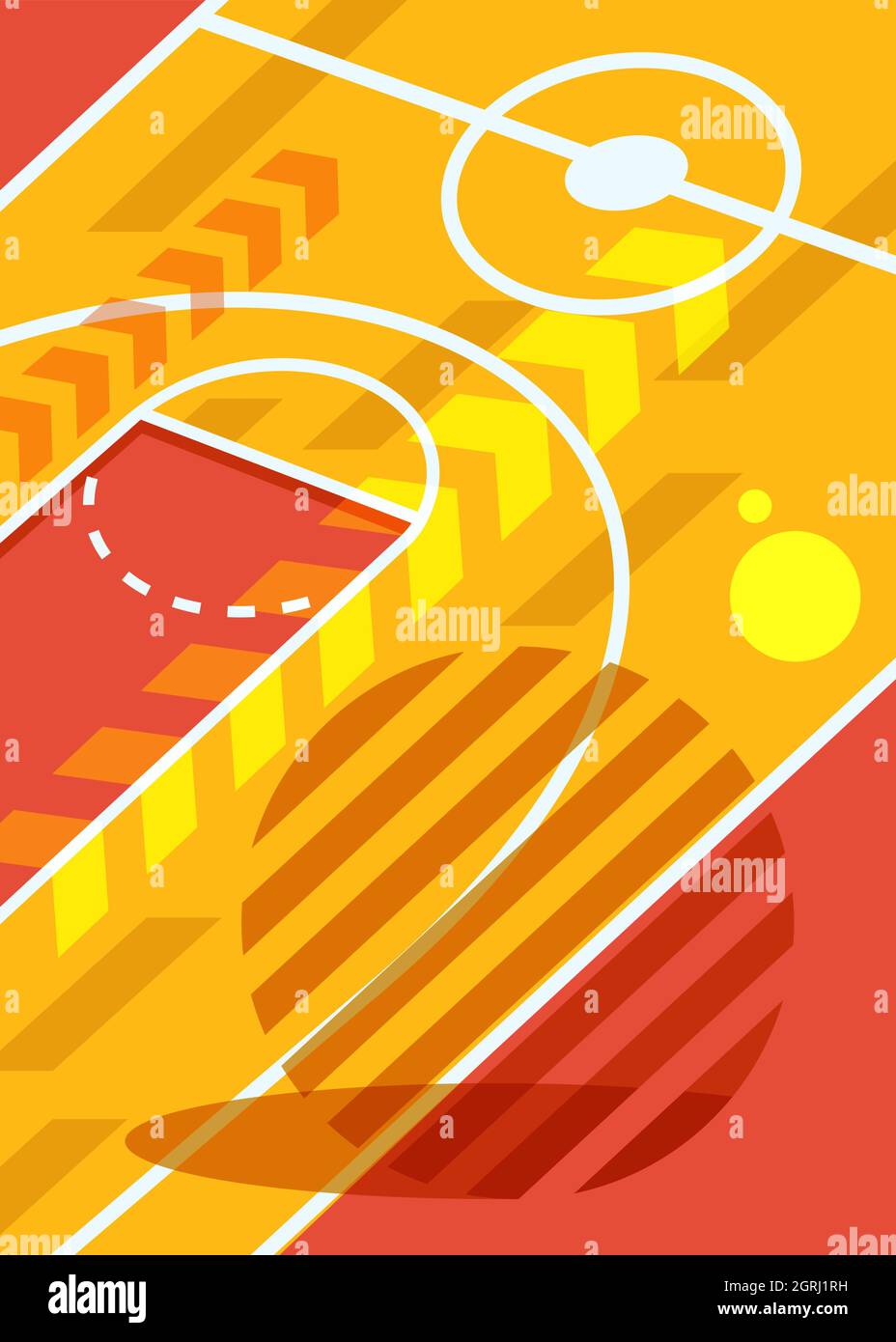 Poster with basketball court . Sport placard design in flat style Stock ...