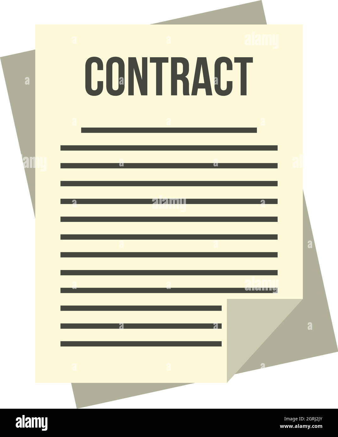 Contract icon, flat style Stock Vector Image & Art - Alamy