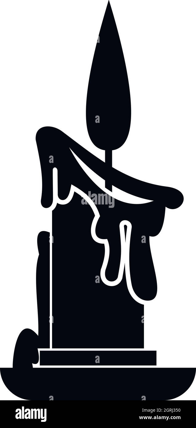 Burning festive candle holiday Stock Vector Images - Alamy