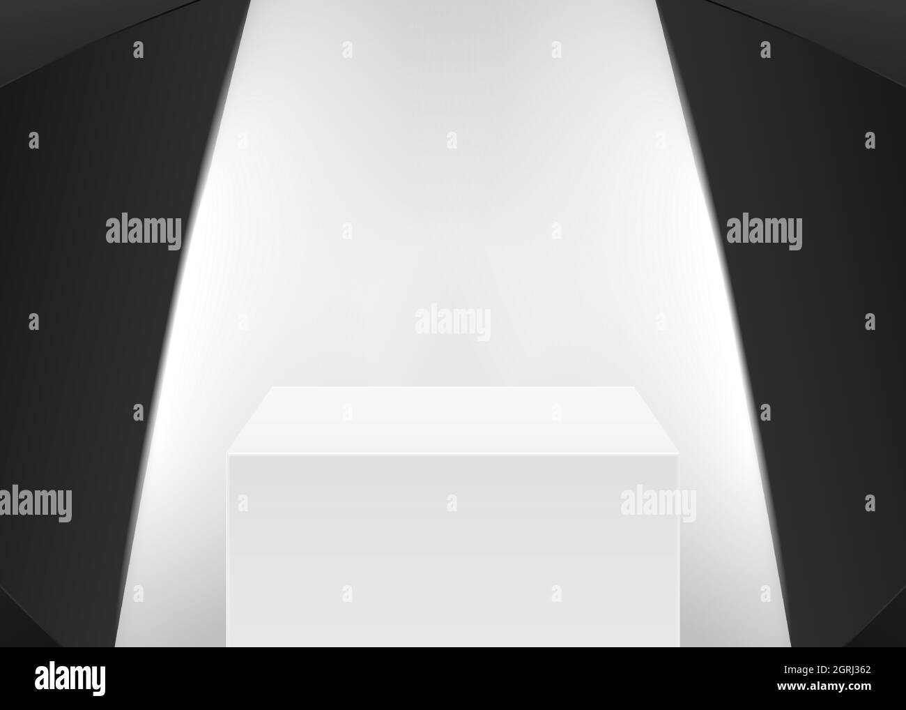 Product photography scene with white table box and softboxes. Macro ...