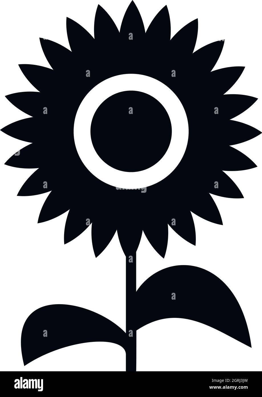 Simple sunflower Stock Vector Images - Alamy