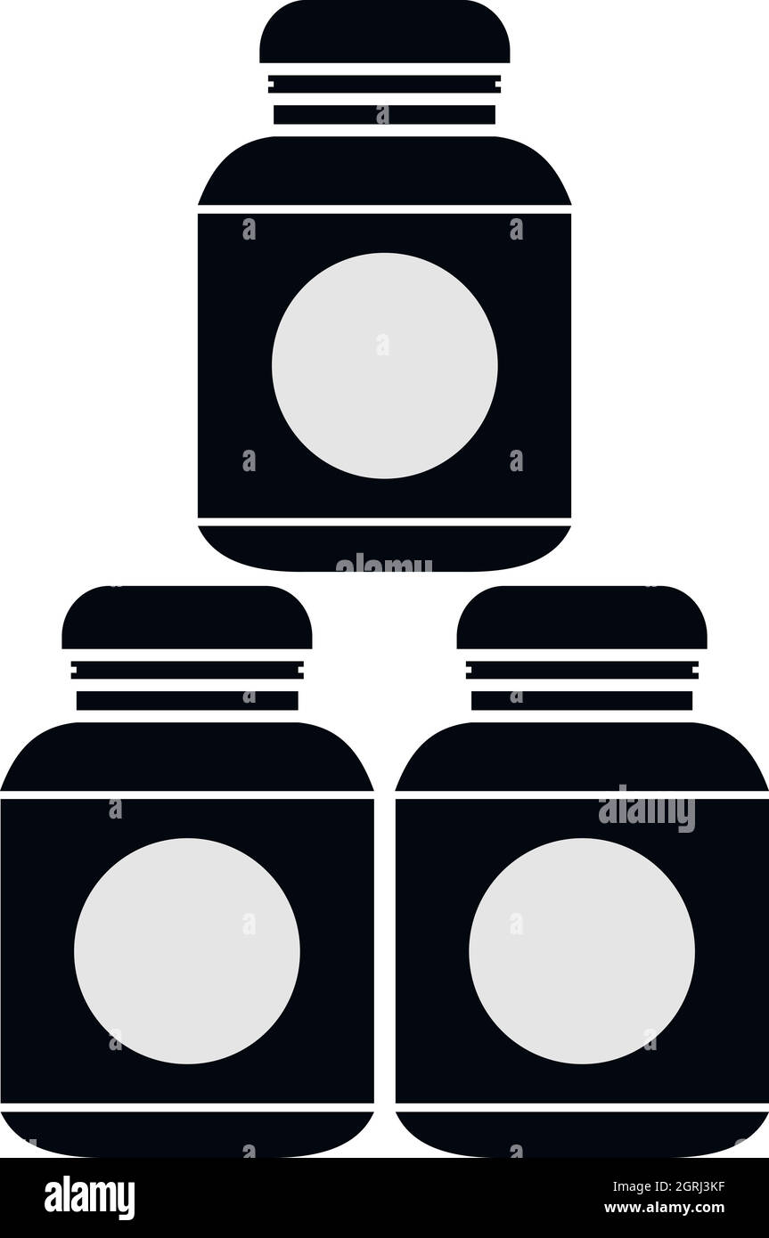 Black sport supplement jar Stock Vector Images - Alamy