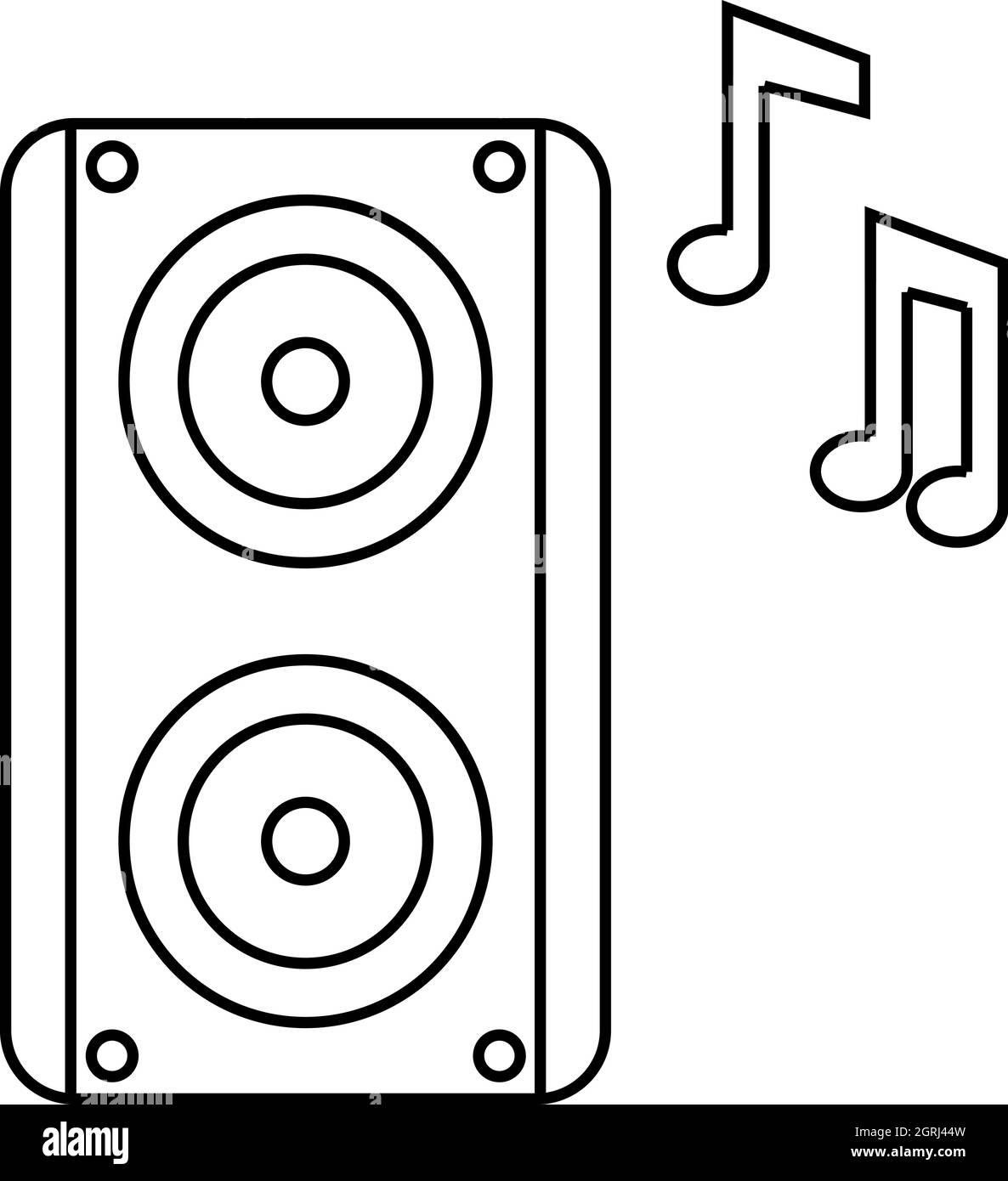 Loudspeaker icon, outline style Stock Vector Image & Art - Alamy