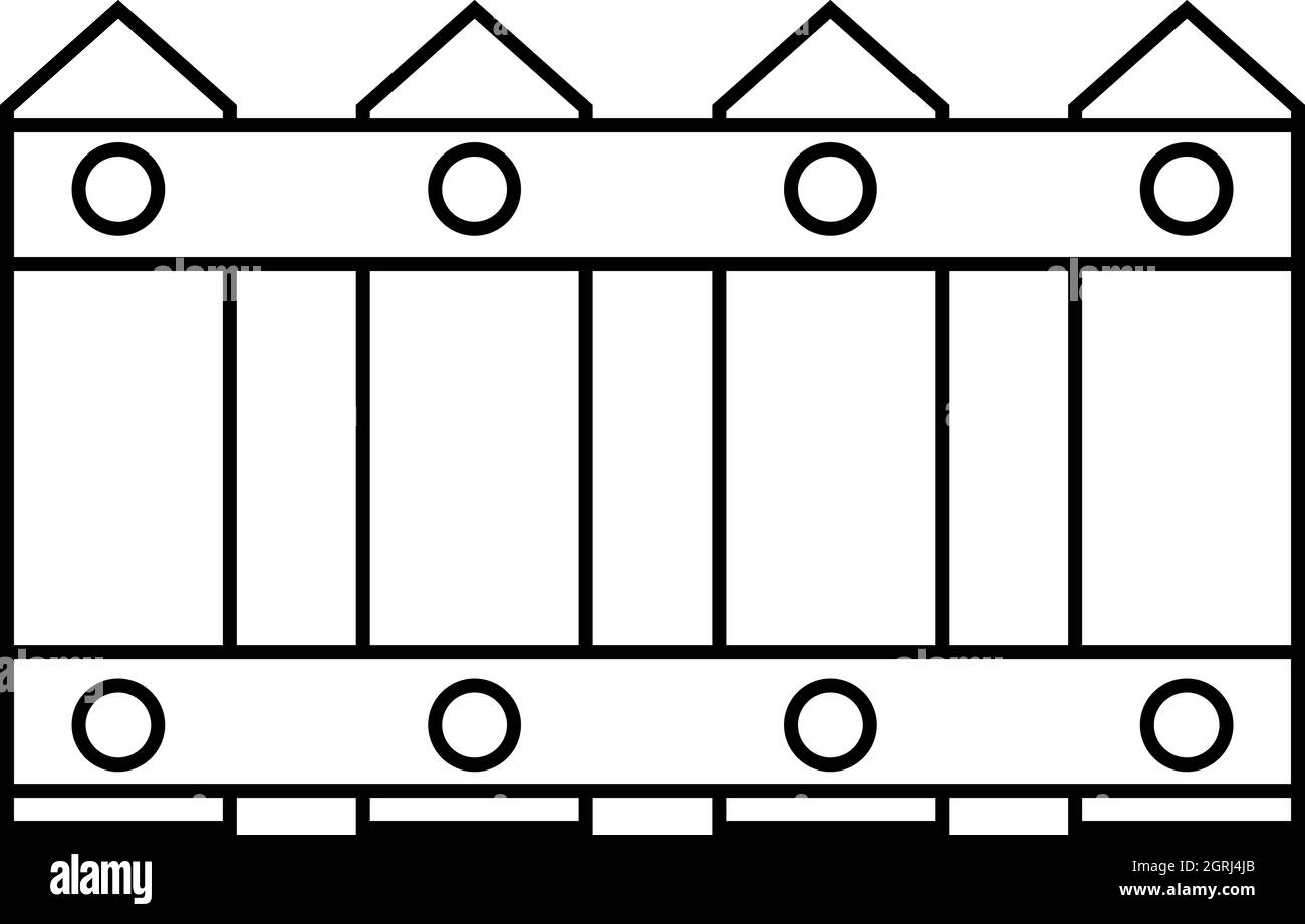 Fence outline Stock Vector Images - Alamy