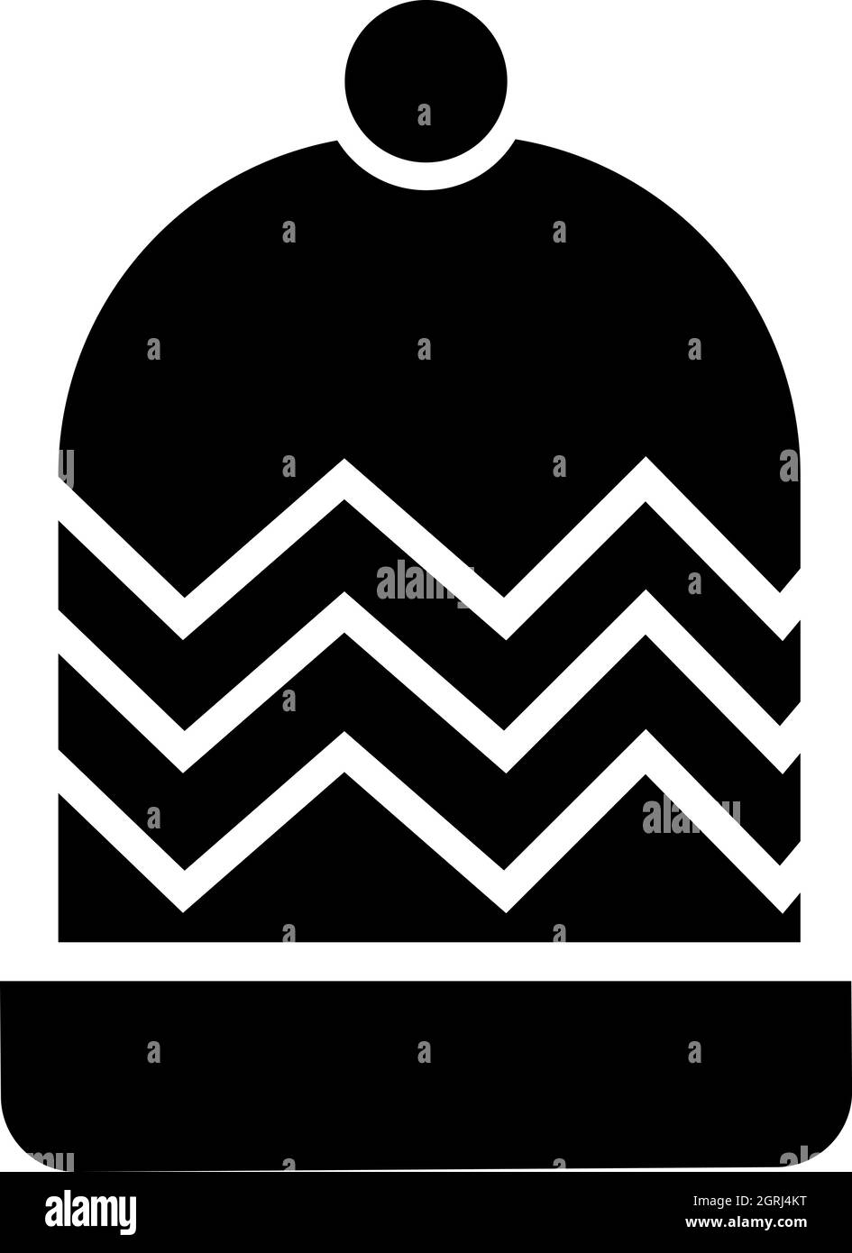 Winter illustration hat symbol Black and White Stock Photos & Images ...