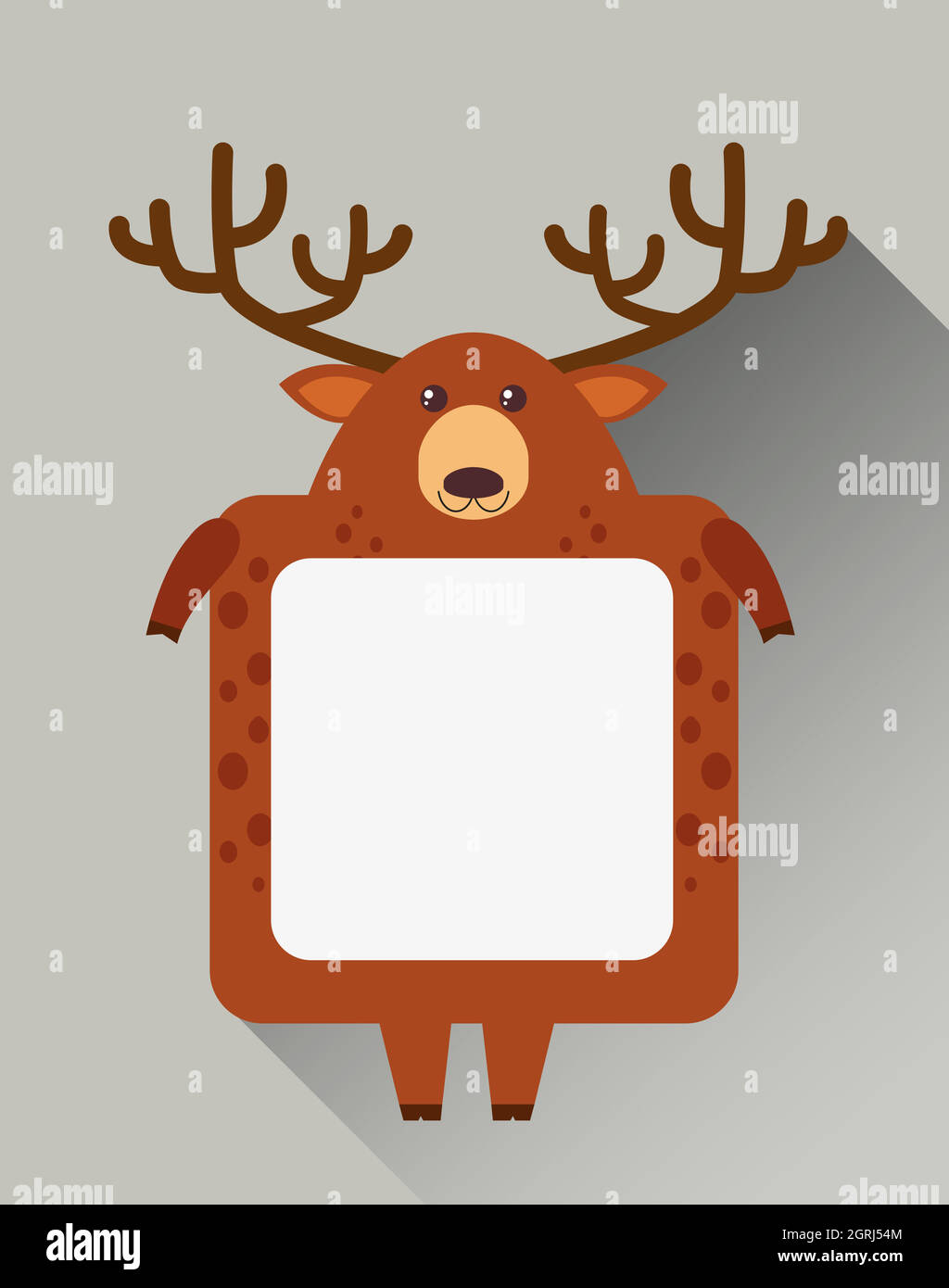 Frame design with cute deer shape Stock Vector Image & Art - Alamy