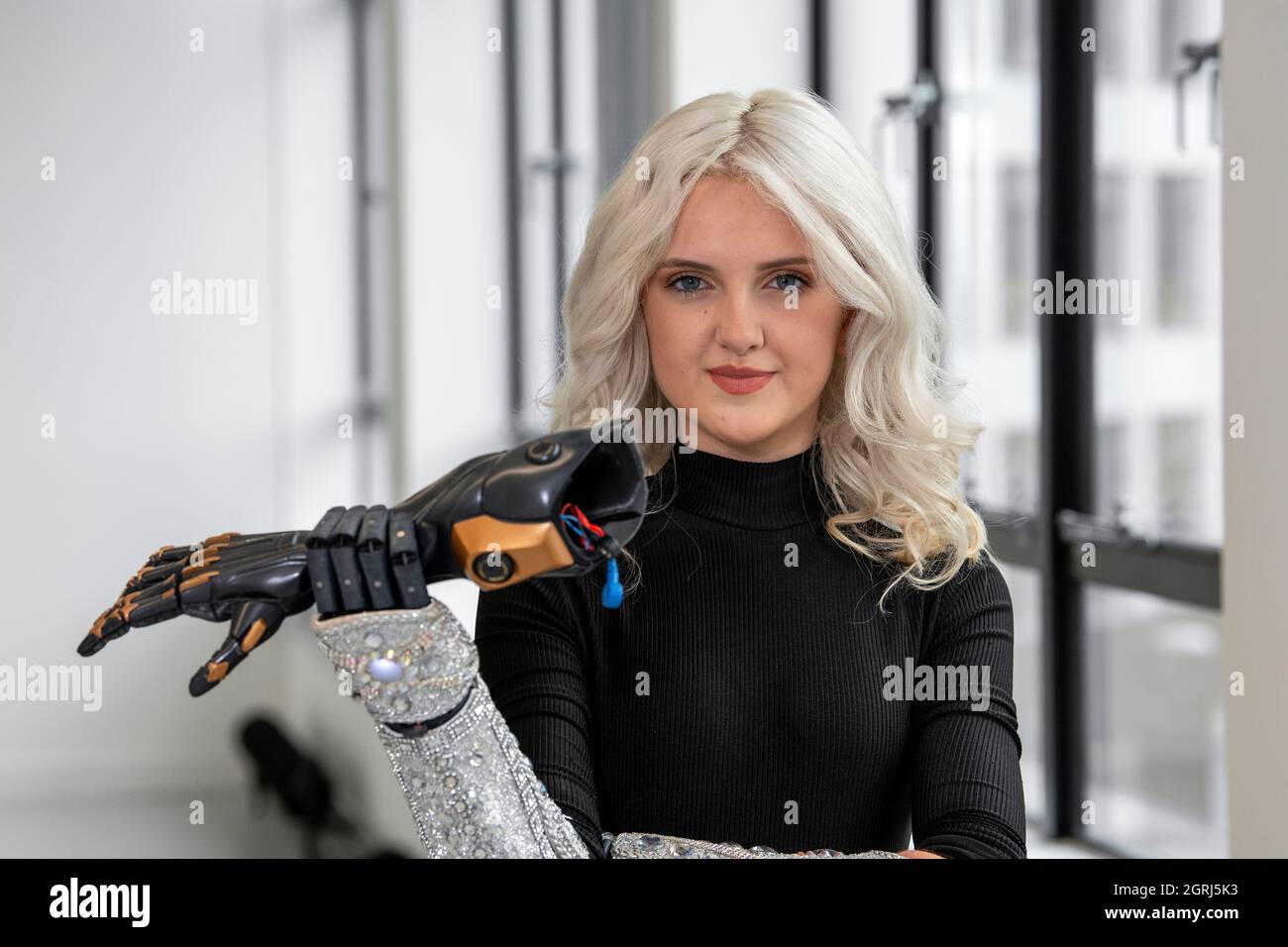 Tilly Lockey is a British amputee known for her bionic arms developed by Open Bionics Stock ...