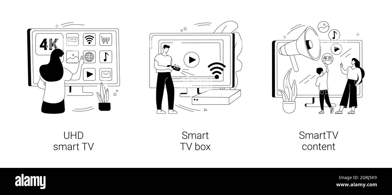 Watch TV abstract concept vector illustrations Stock Vector Image & Art ...