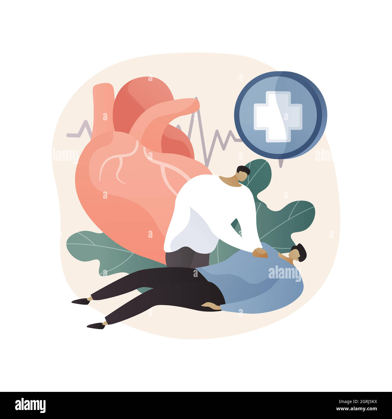 Cpr first aid cardiopulmonary Stock Vector Images - Alamy