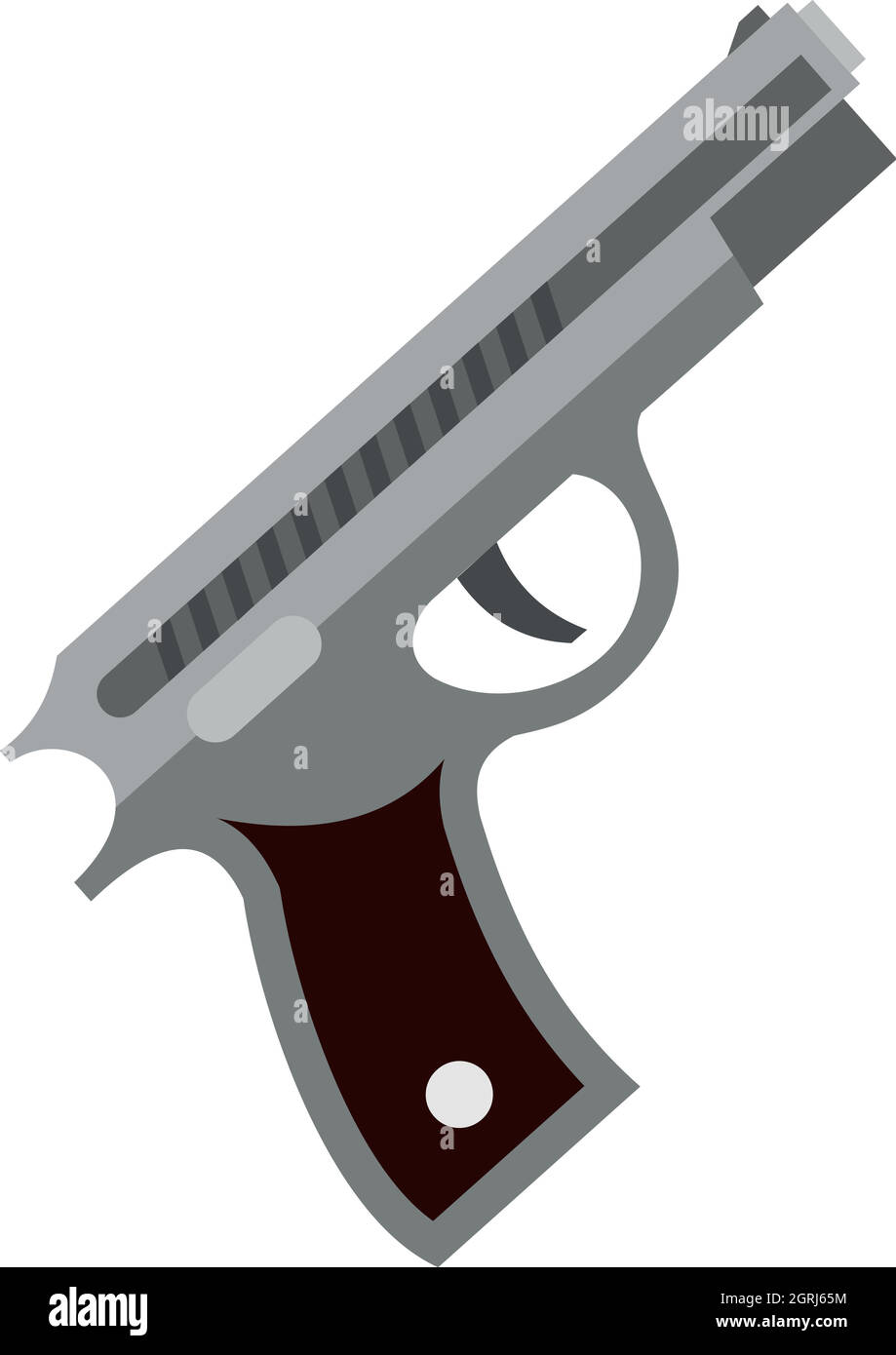 Pistol flat icon Cut Out Stock Images & Pictures - Alamy