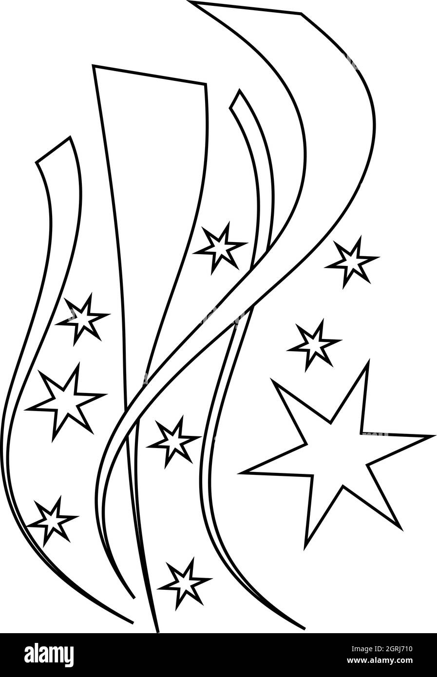 Firework star line style Cut Out Stock Images & Pictures - Alamy