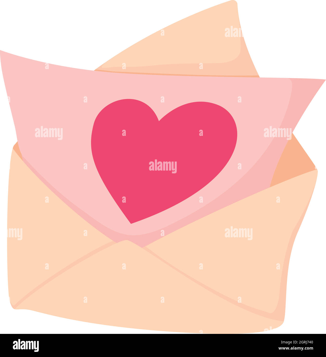 Envelope with pink valentine heart icon Stock Vector Image & Art - Alamy
