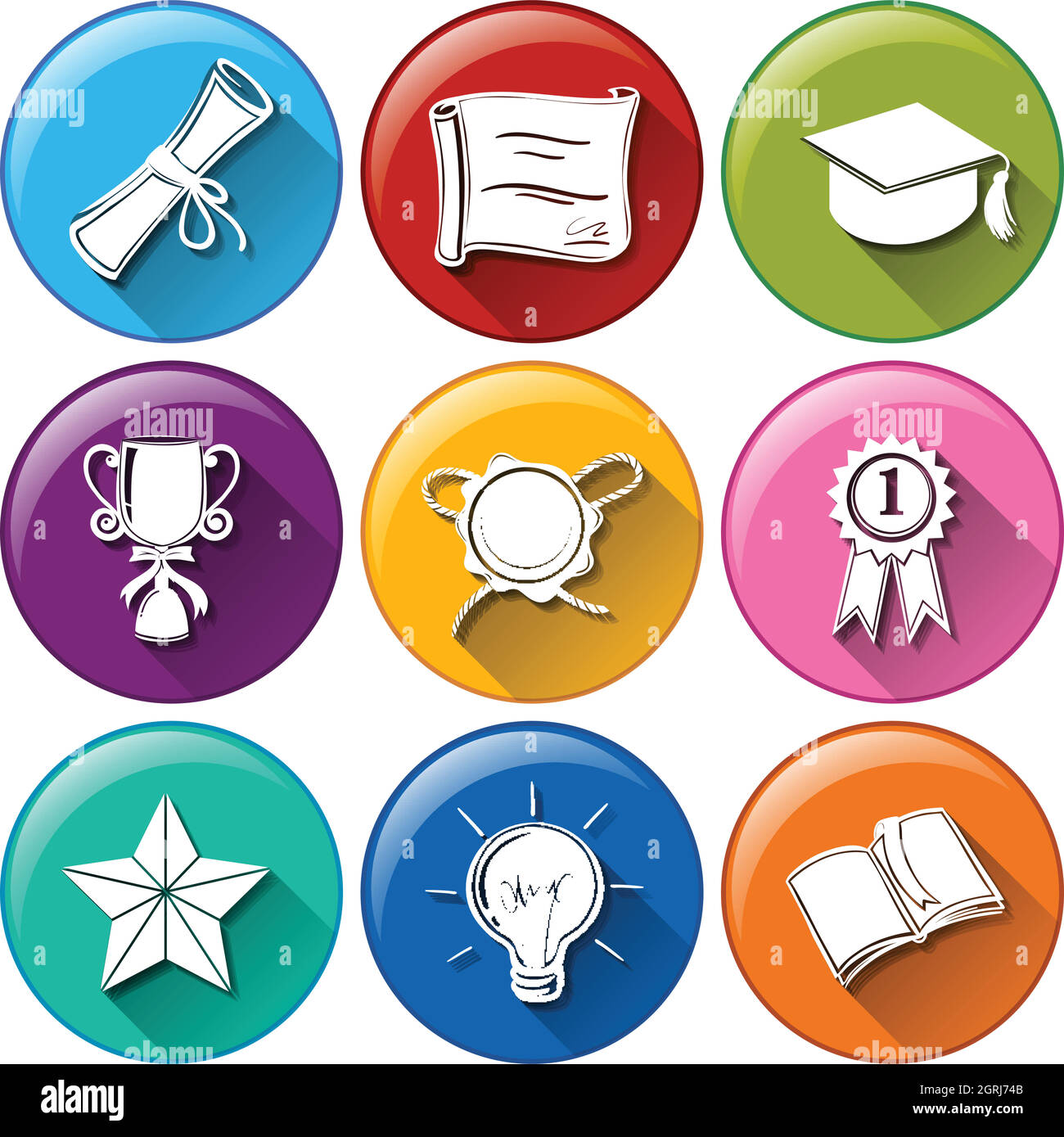 Icons with school awards Stock Vector Image & Art - Alamy