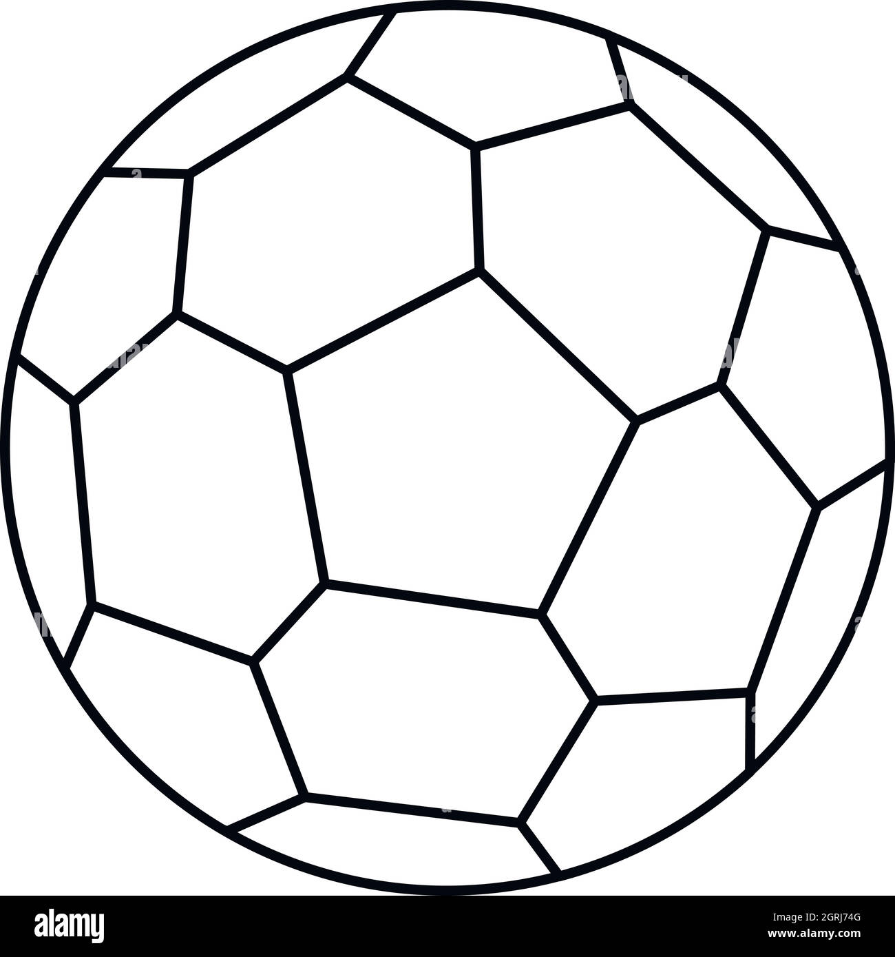 Soccer ball icon, outline style Stock Vector Image & Art - Alamy