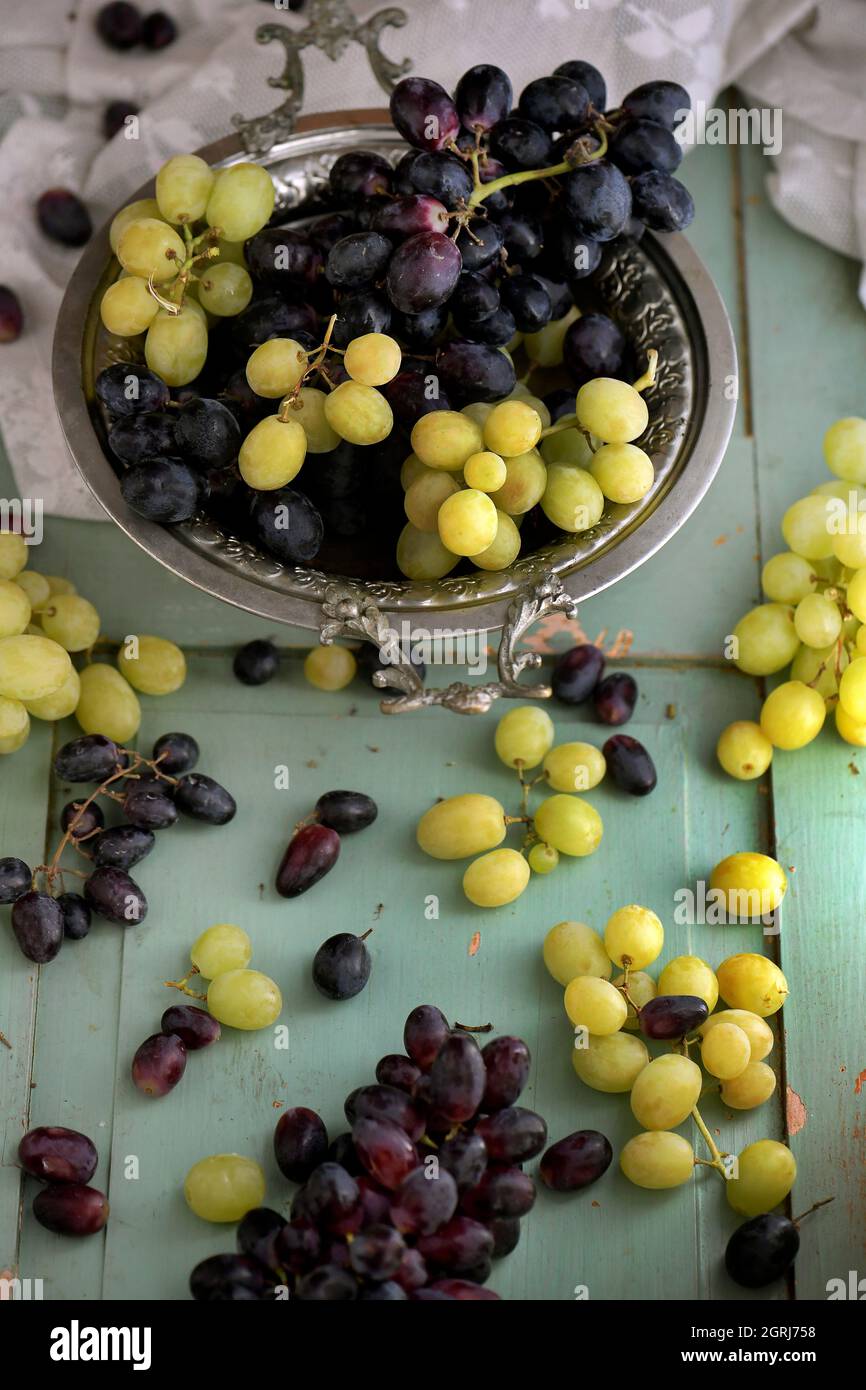 Green, blue and purple grapes Photo Janerik Henriksson / TT code 10010 ...