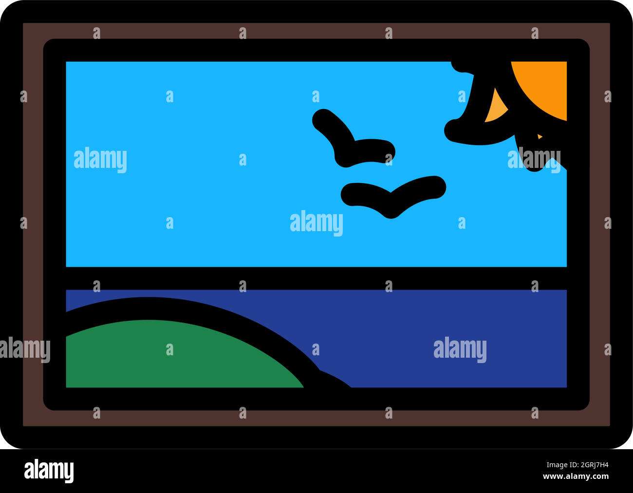 Paper art landscape Stock Vector Images - Alamy