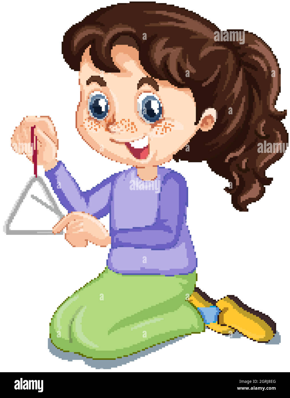 Child drawing triangle Cut Out Stock Images & Pictures - Alamy