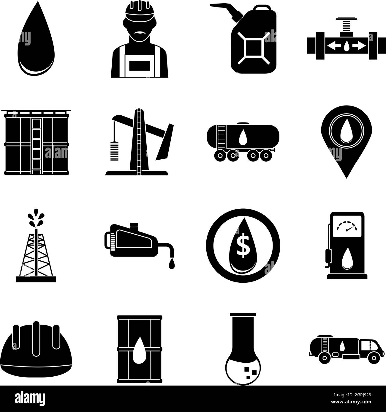 Oil industrial icons set, simple style Stock Vector Image & Art - Alamy