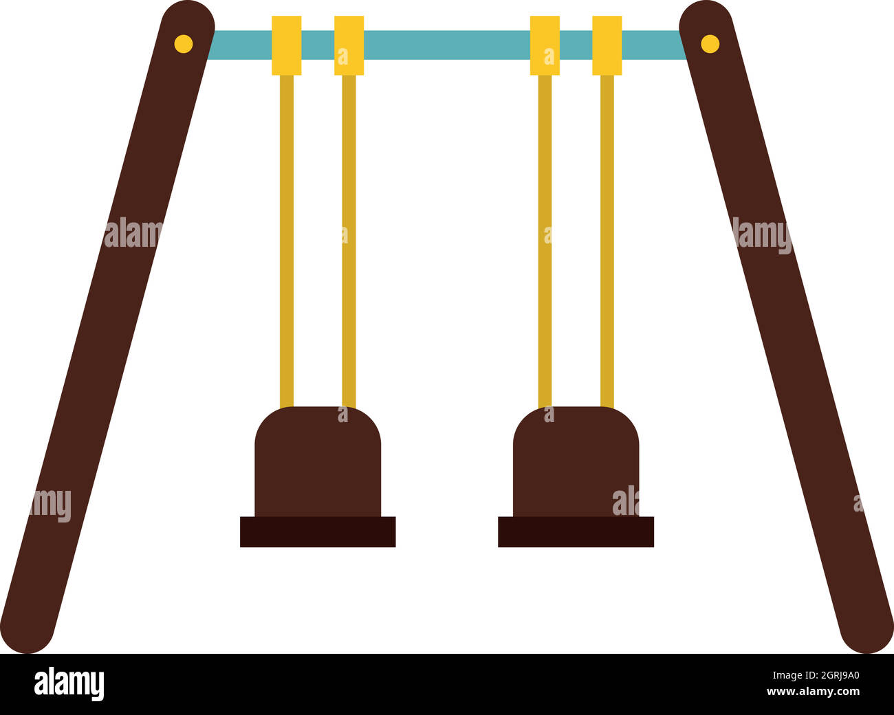Swings playground schoolyard Stock Vector Images - Alamy