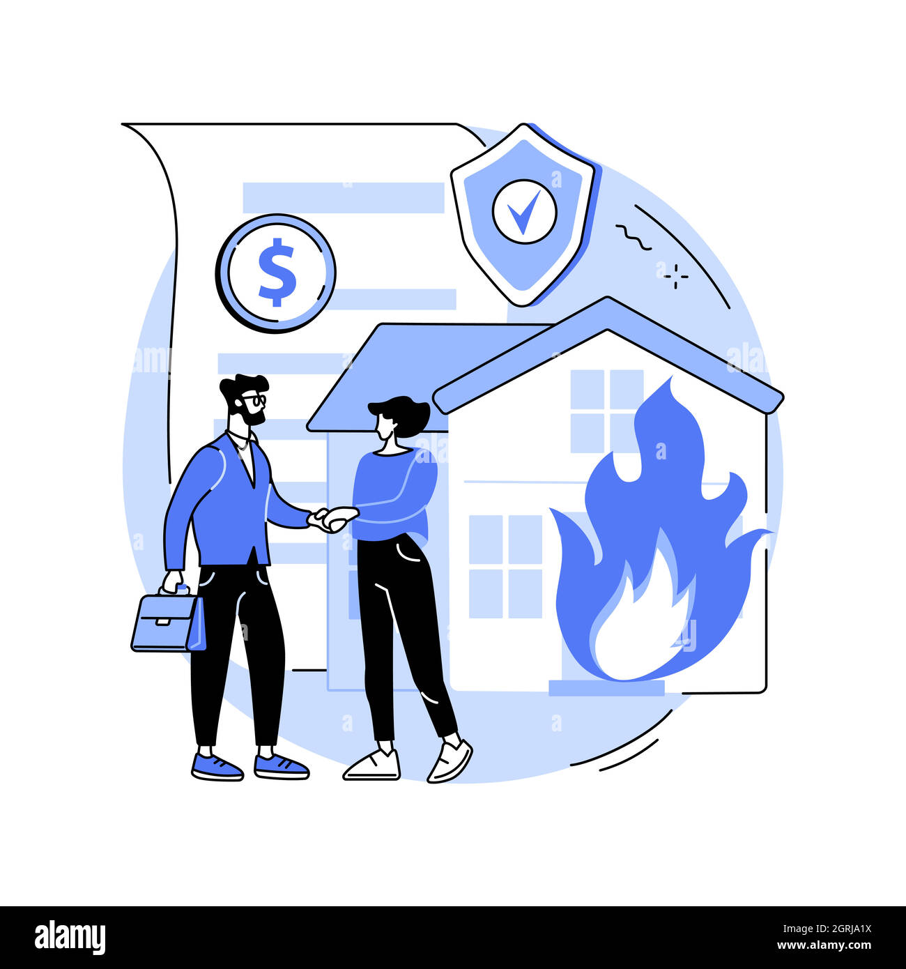 Fire insurance abstract concept vector illustration Stock Vector Image ...