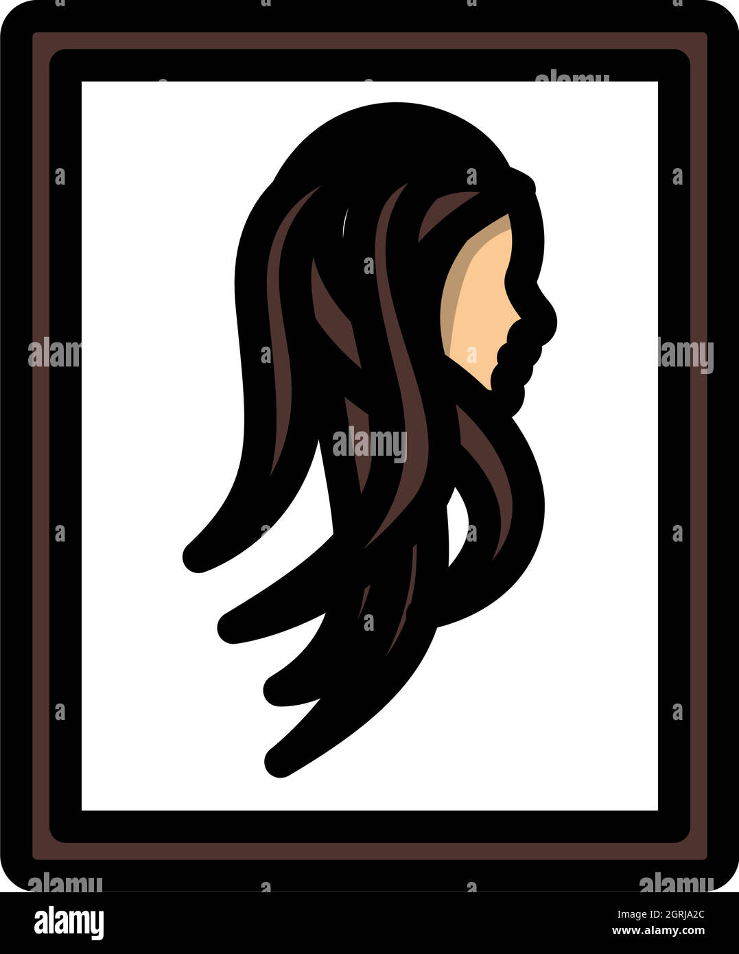 Simple outline portrait Stock Vector Images - Alamy