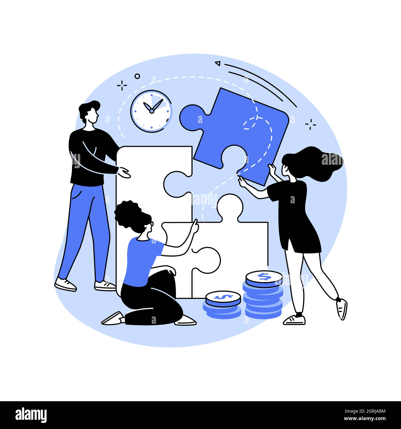 Project delivery abstract concept vector illustration Stock Vector ...