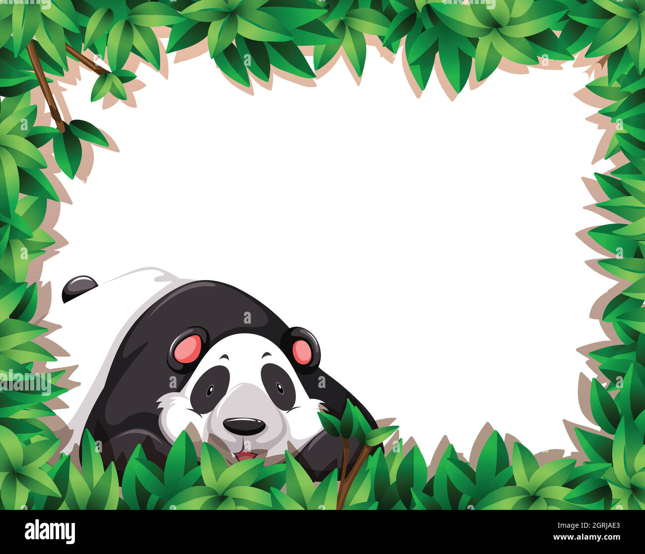 Panda in nature frame Stock Vector Image & Art - Alamy