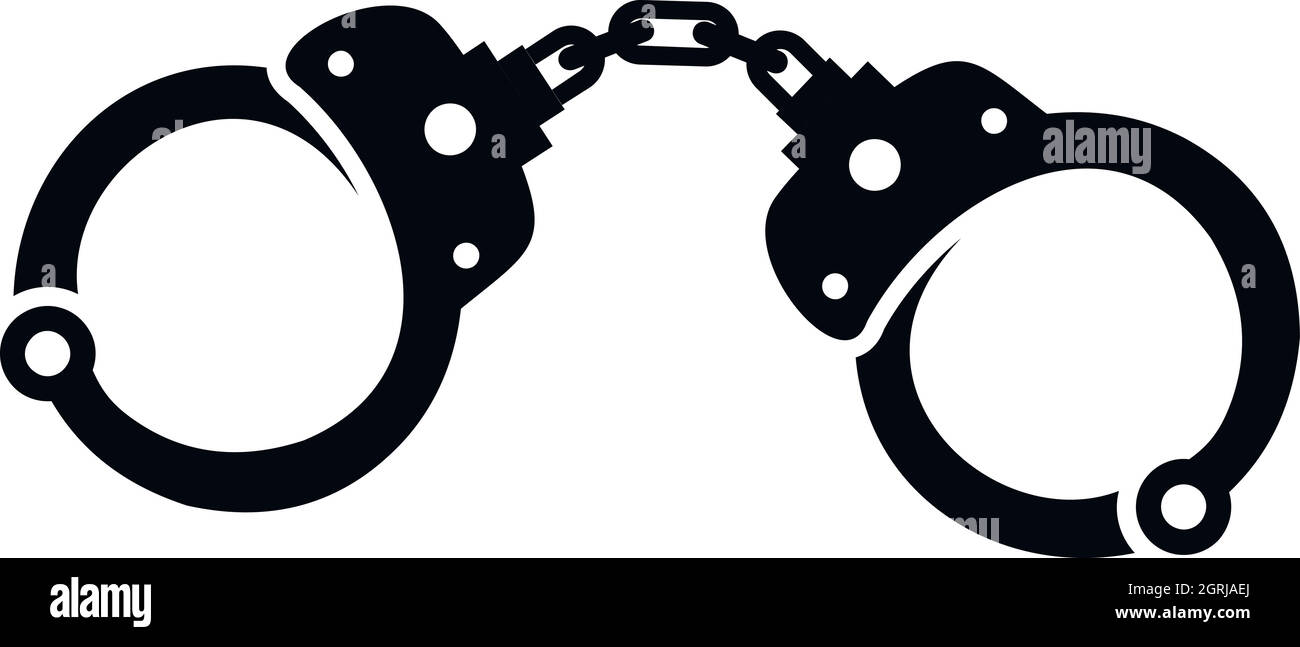 Handcuffs icon in simple style Stock Vector Image & Art - Alamy