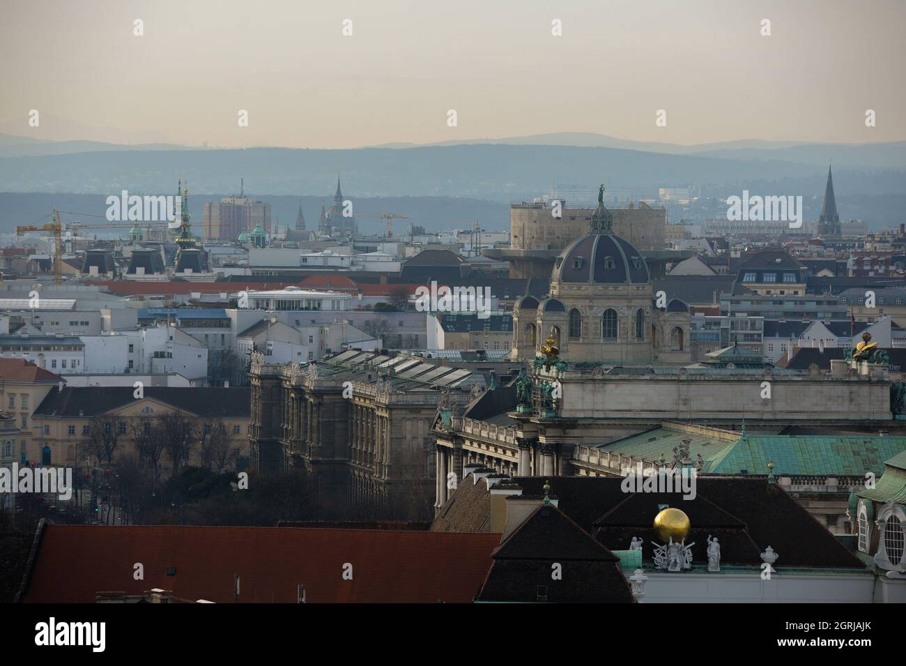 A view of the Austrian capital Vienna from above Stock Photo - Alamy