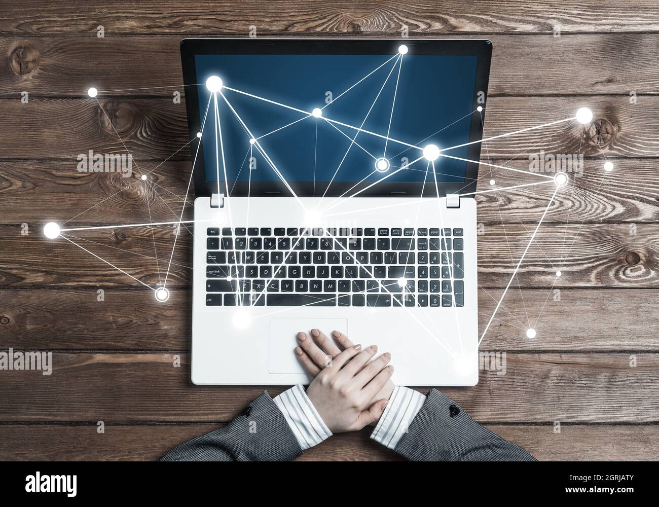 Concept of social connection and networking with social connection ...