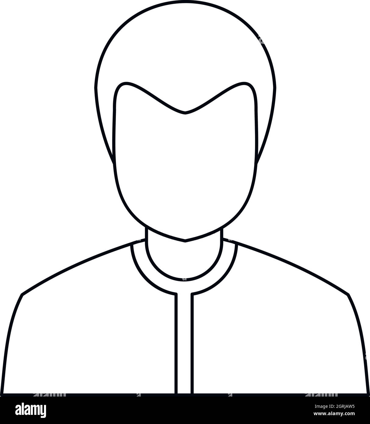 Male avatar icon, outline style Stock Vector Image & Art - Alamy