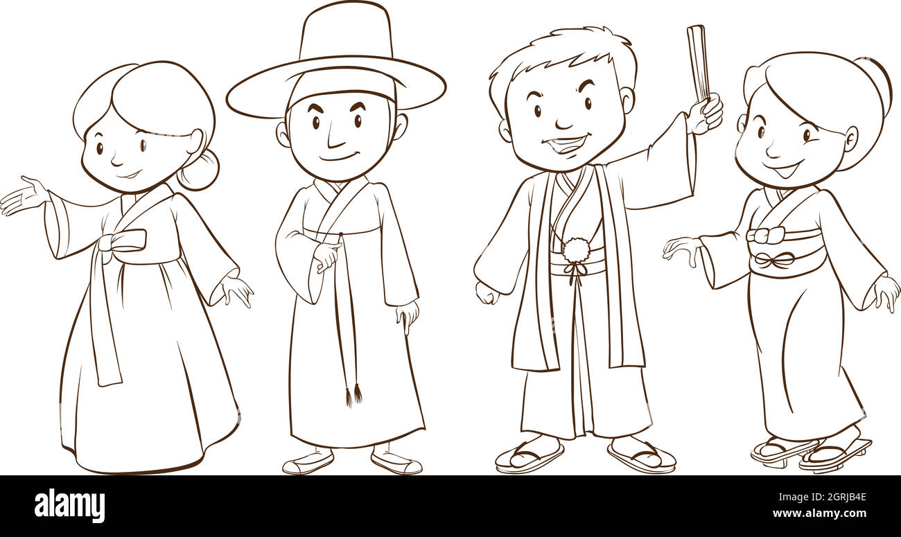 How To Draw Asian People