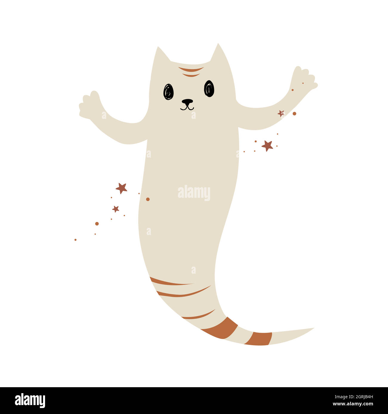 Cute cat ghost cartoon character. Halloween icon logo. Vector ...