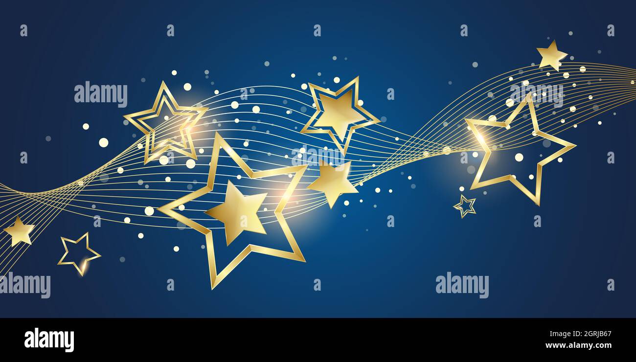 Bright shining golden stars background illustration celebration party ...