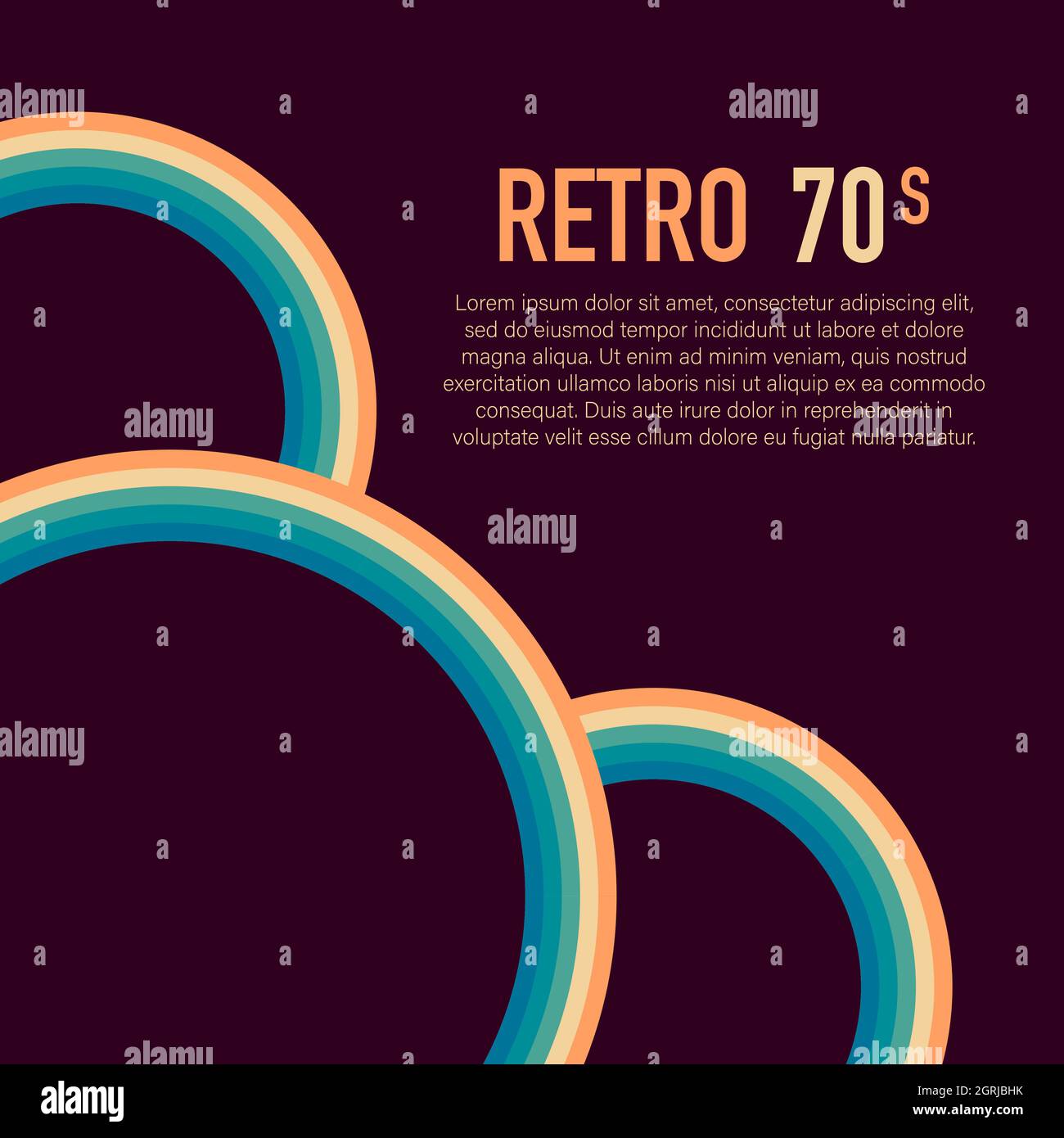 70s, 1970 abstract vector stock retro lines background. Vector ...