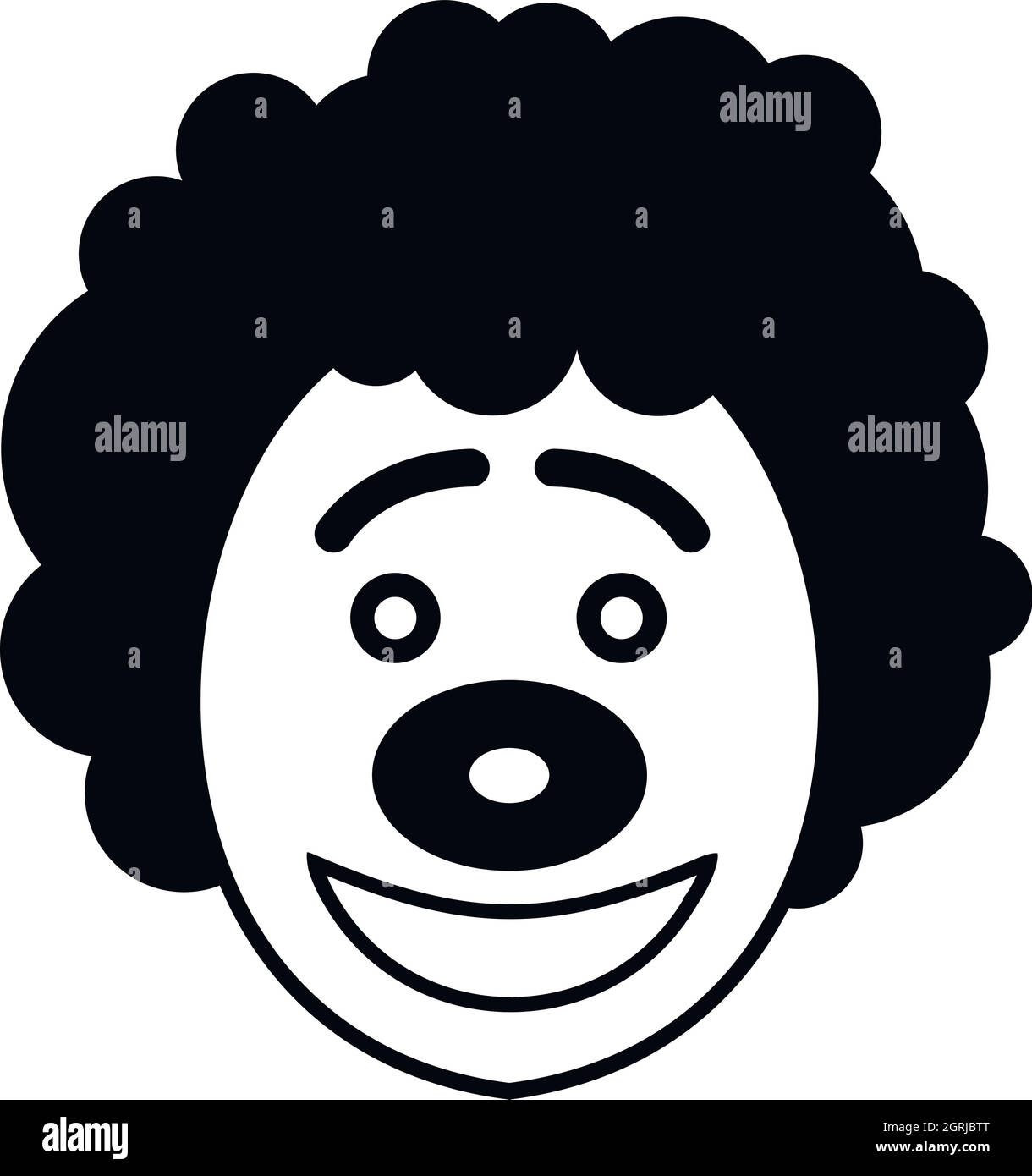 Simple black icon face Stock Vector Images - Alamy