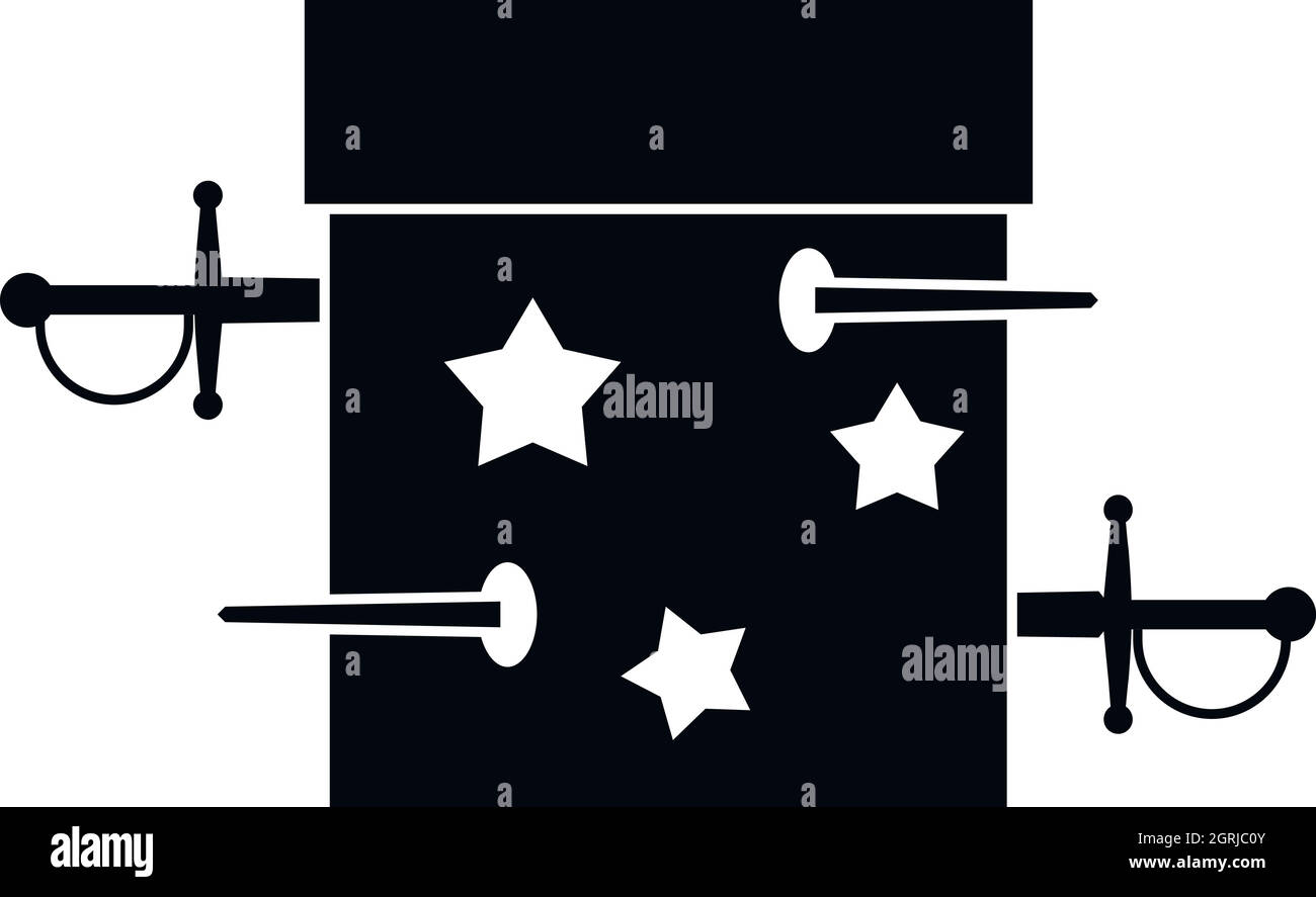 Sword box illusion icon, simple style Stock Vector Image & Art - Alamy