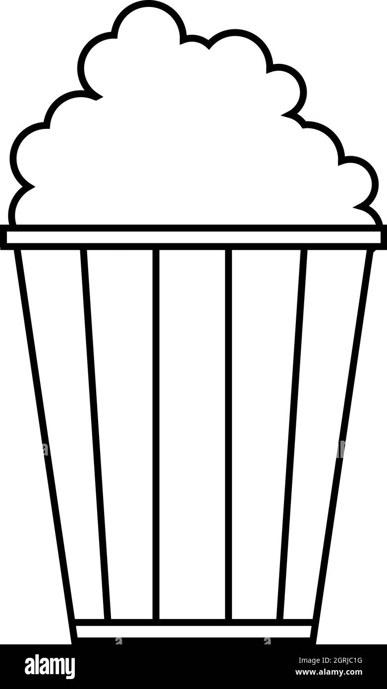 Popcorn icon, outline style Stock Vector Image & Art - Alamy