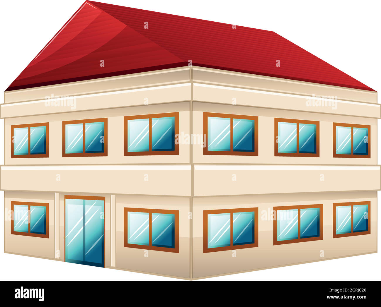 Big building with red roof Stock Vector Image & Art - Alamy