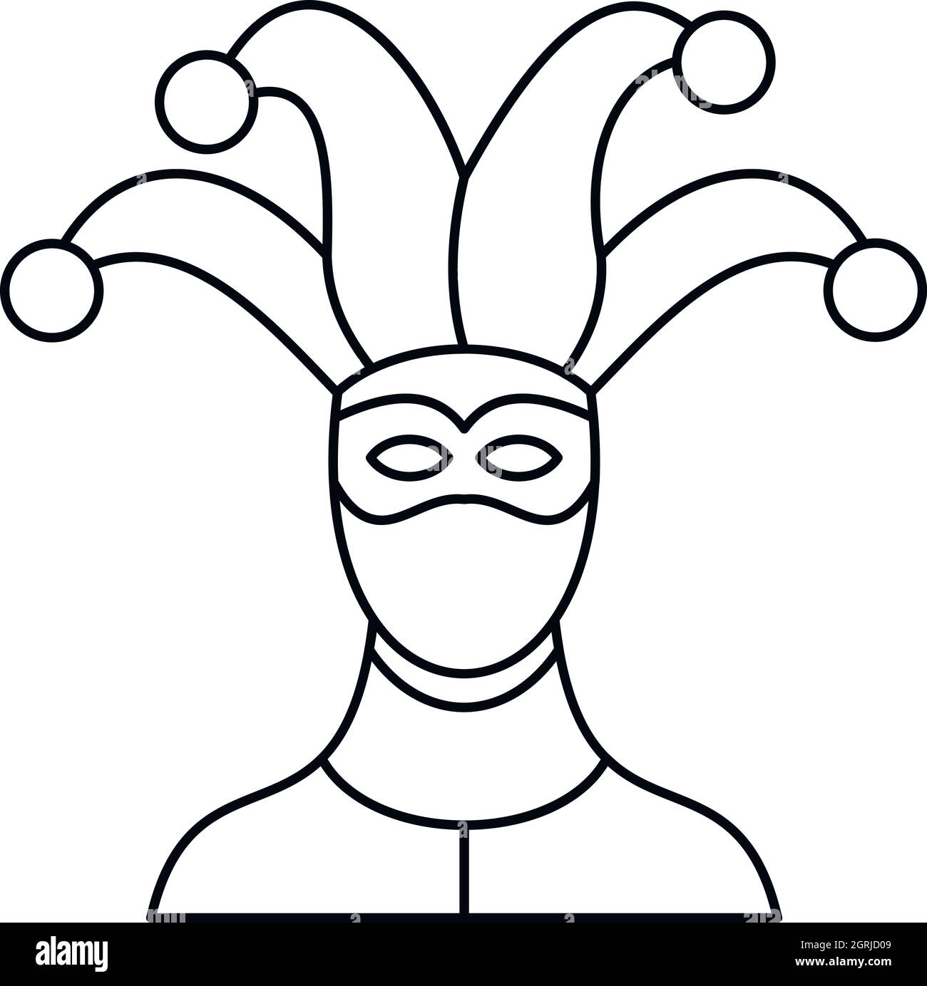 Jester icon, outline style Stock Vector Image & Art - Alamy
