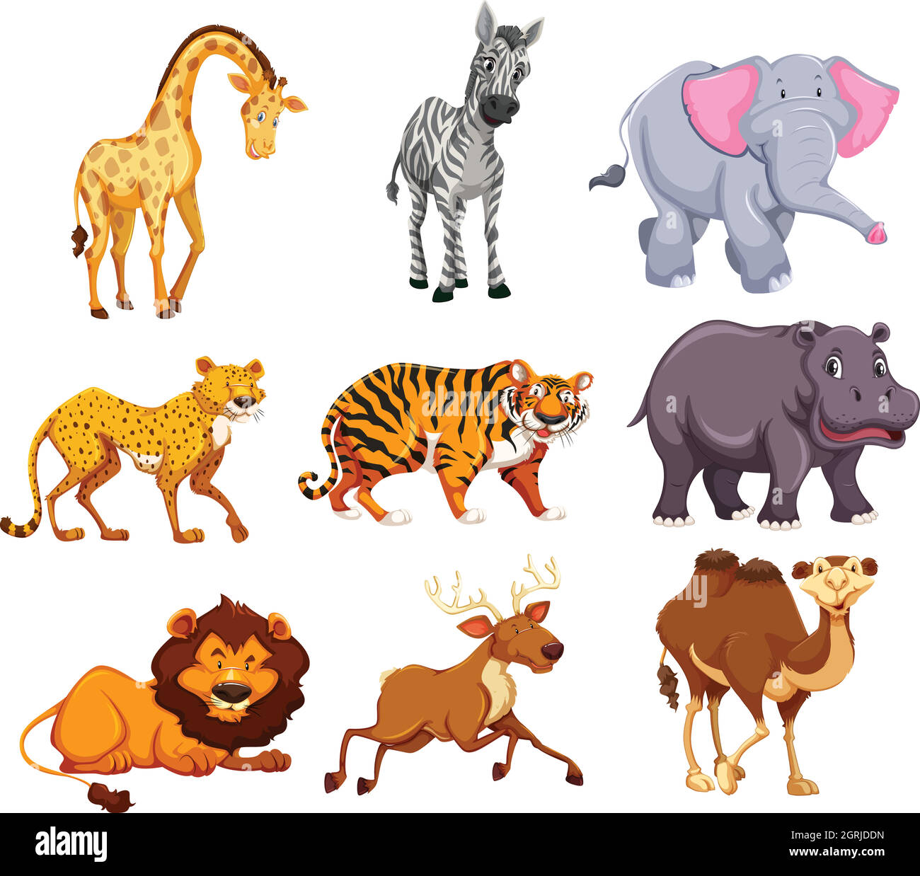 Set of wild animal Stock Vector Image & Art - Alamy