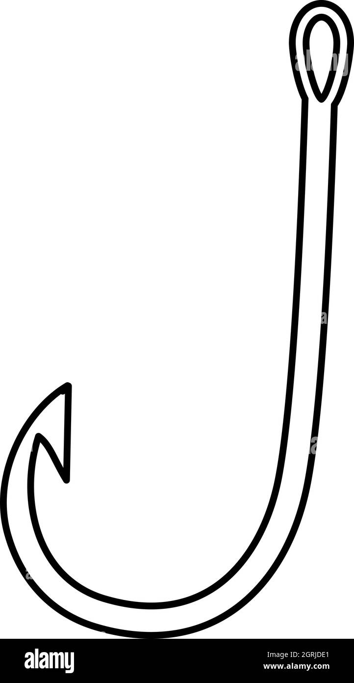 Hook icon, outline style Stock Vector Image & Art - Alamy