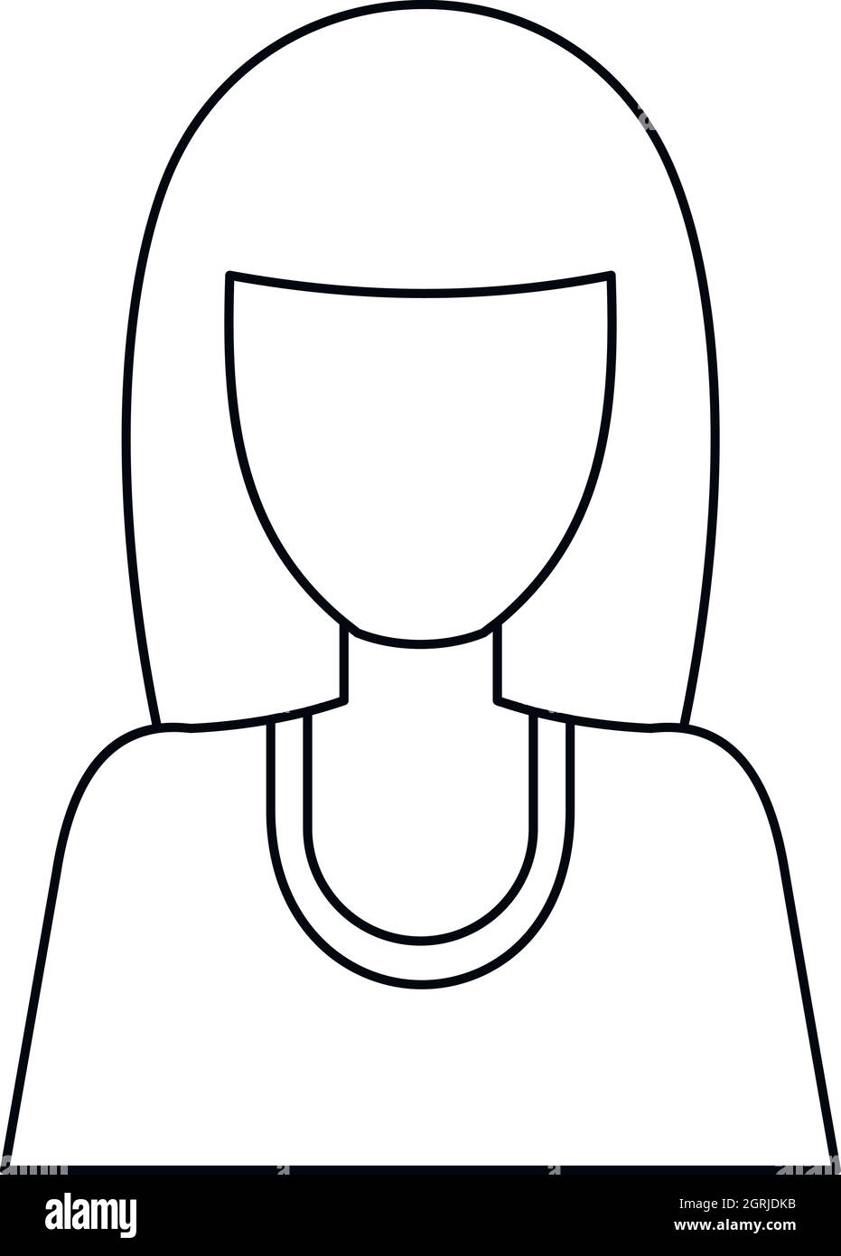 Women avatar icon, outline style Stock Vector Image & Art - Alamy