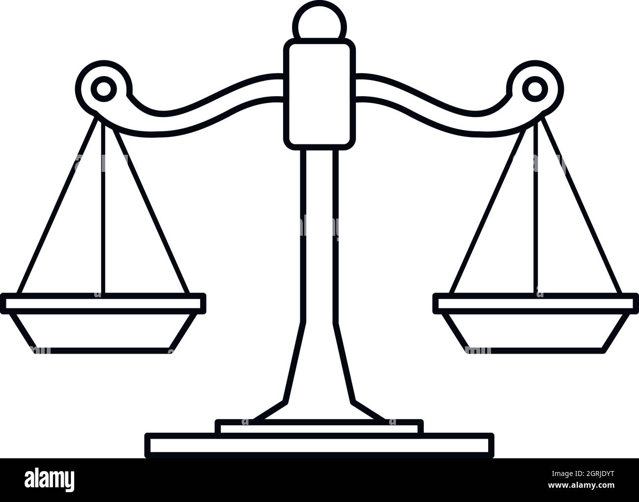 Scales icon, outline style Stock Vector Image & Art - Alamy