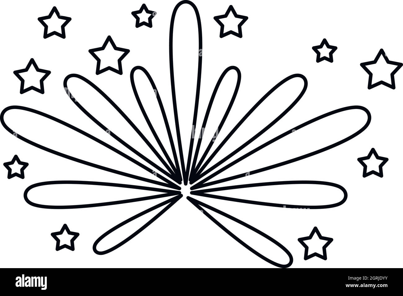 Fireworks icon, outline style Stock Vector Image & Art - Alamy