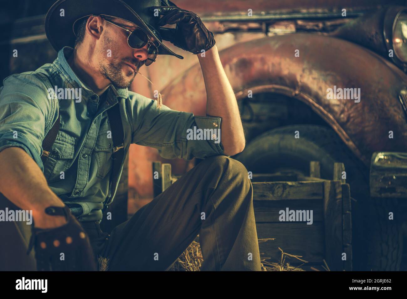 Low angle of cowboy hi-res stock photography and images - Alamy