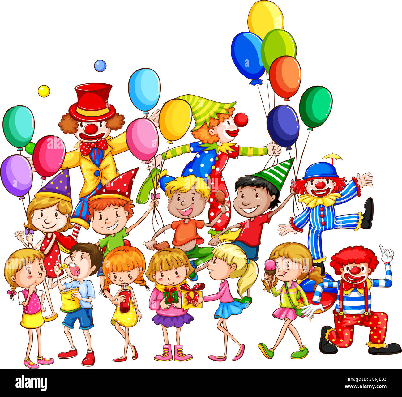 Friends eating party Stock Vector Images - Alamy