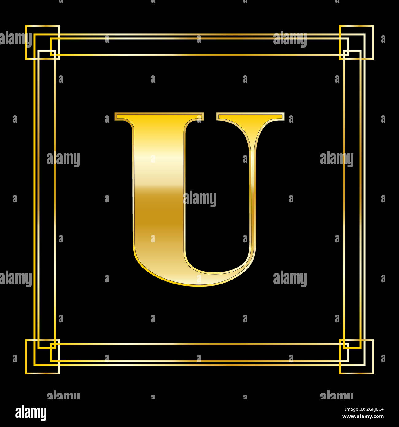 U logo design hi-res stock photography and images - Alamy